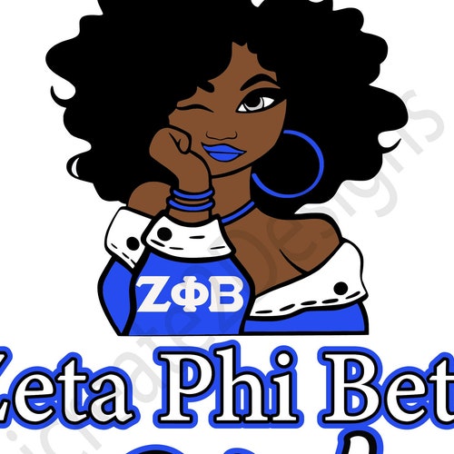 Digital Graphic Zeta Phi Beta Girl Downloadable Design Etsy
