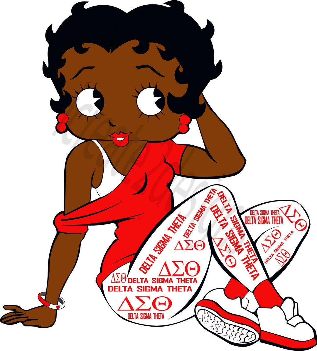 Delta Sigma Theta Betty Boop Svg Digital Downloadable File Etsy