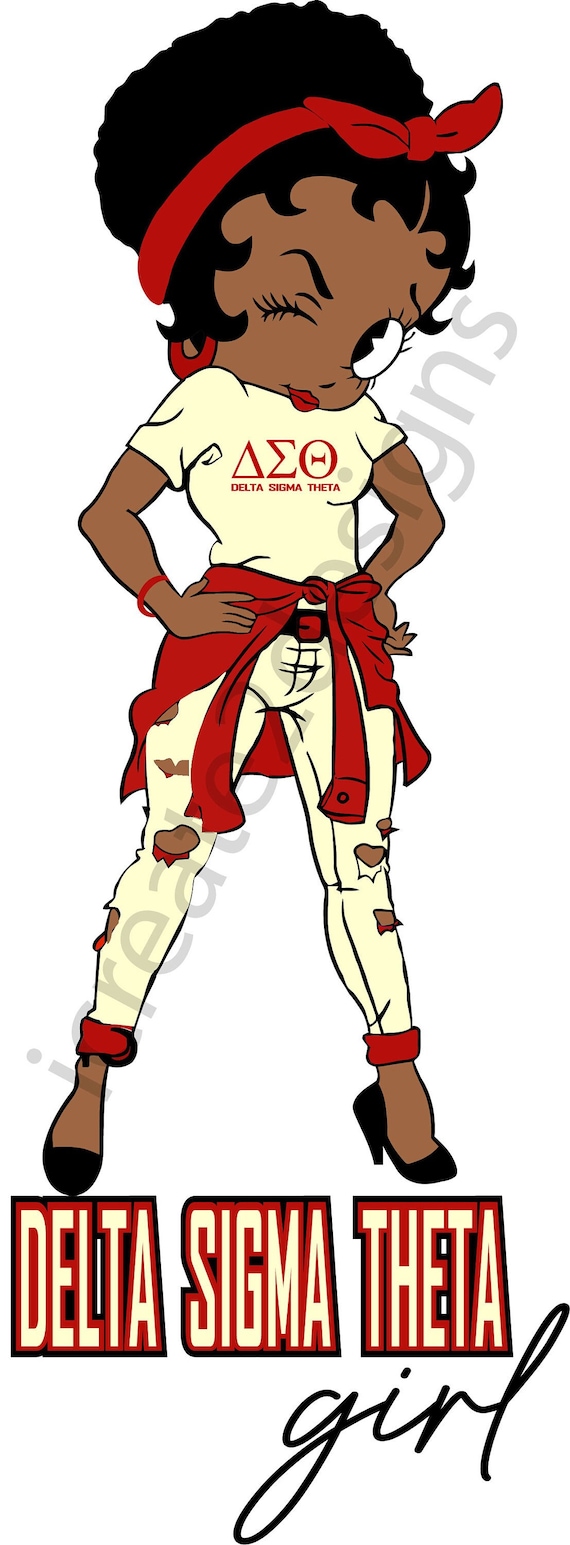 Delta Sigma Theta Betty Boop Girl SVG Digital Download File - Etsy UK
