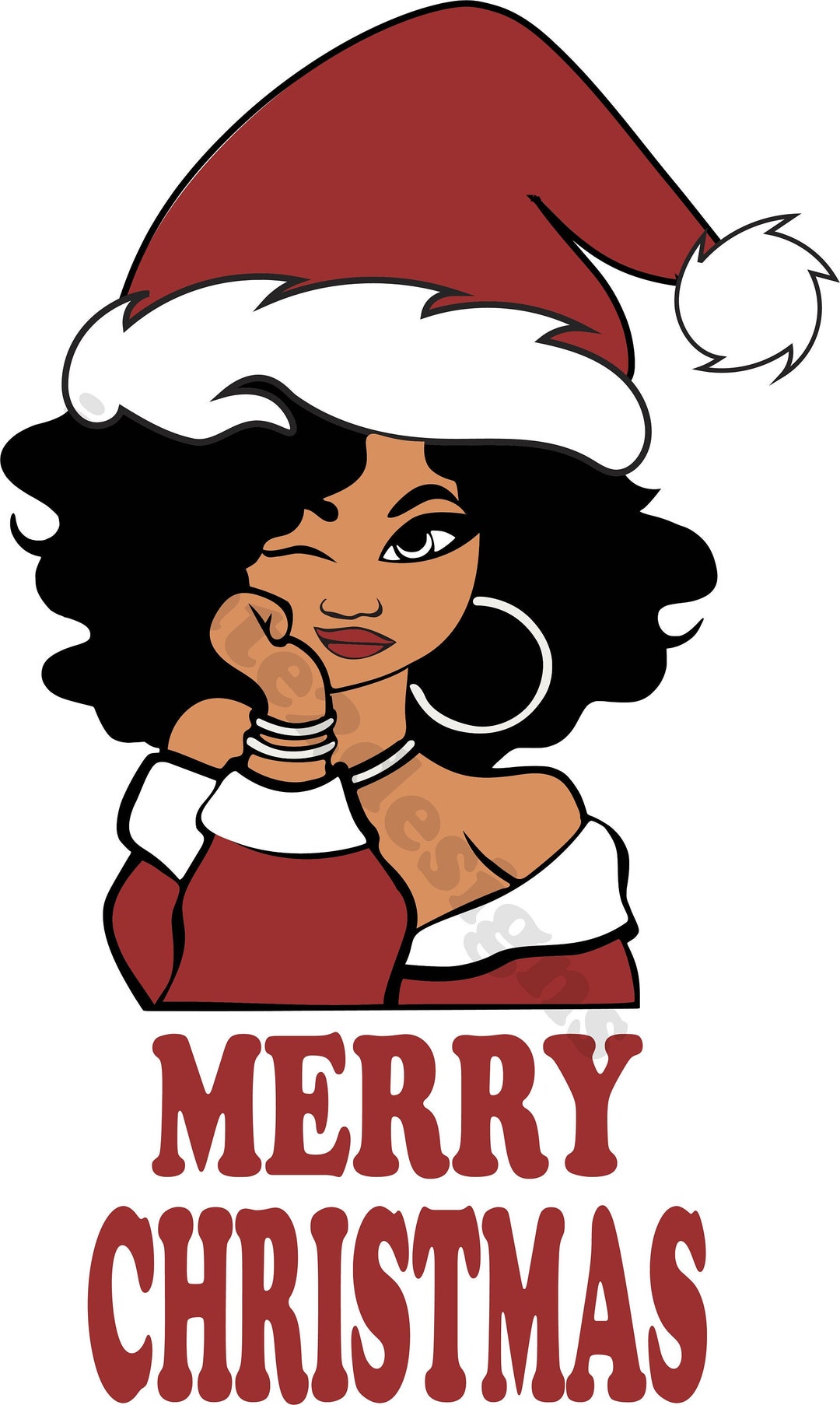 Merry Christmas Girl Holiday SVG Digital Download - Etsy