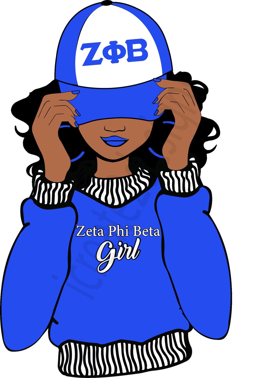 Digital Graphic Zeta Phi Beta Girl Downloadable Design - Etsy