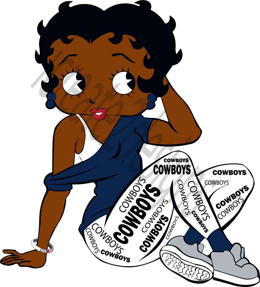 Cowboys Betty Boop SVG Digital Download File Football - Etsy