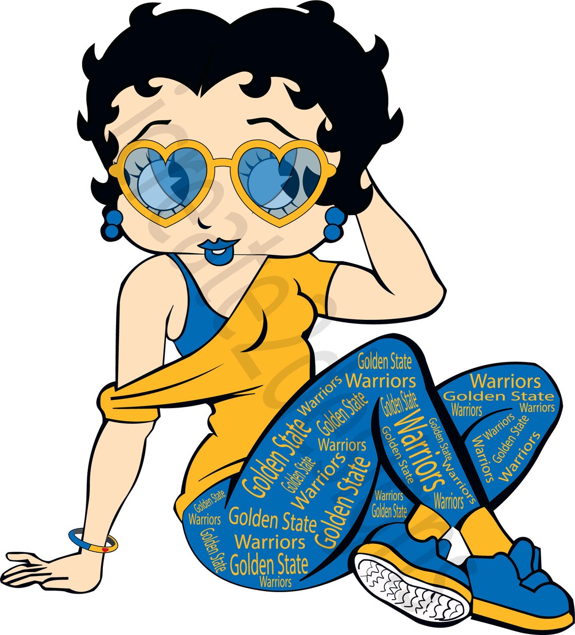 Warriors Betty Boop SVG Sports Fan Digital File - Etsy