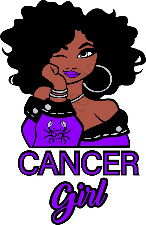 Cancer Zodiac Sign Girl Svg Dgital Download Etsy