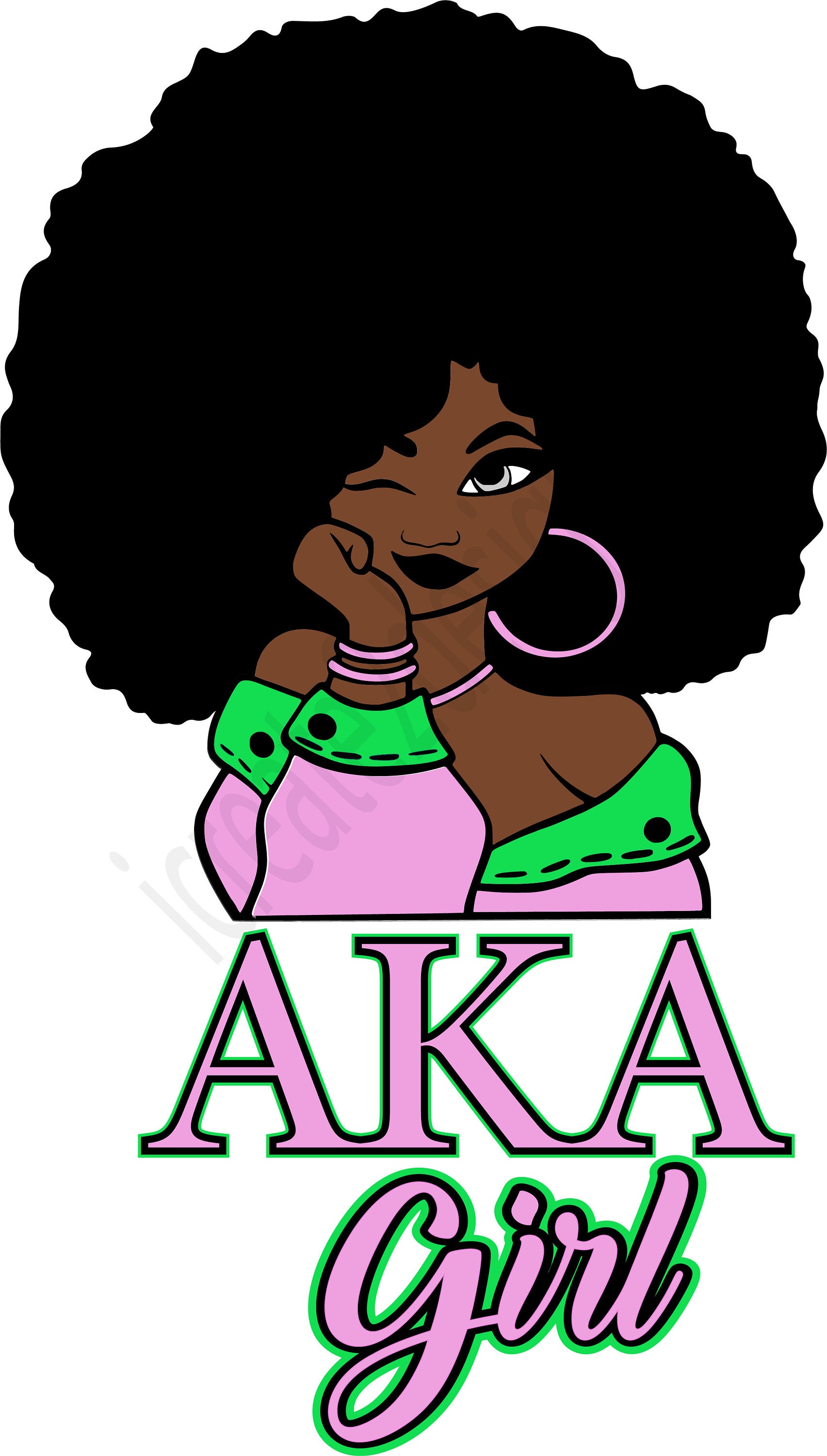 AKA Girl Digital SVG Download File - Etsy