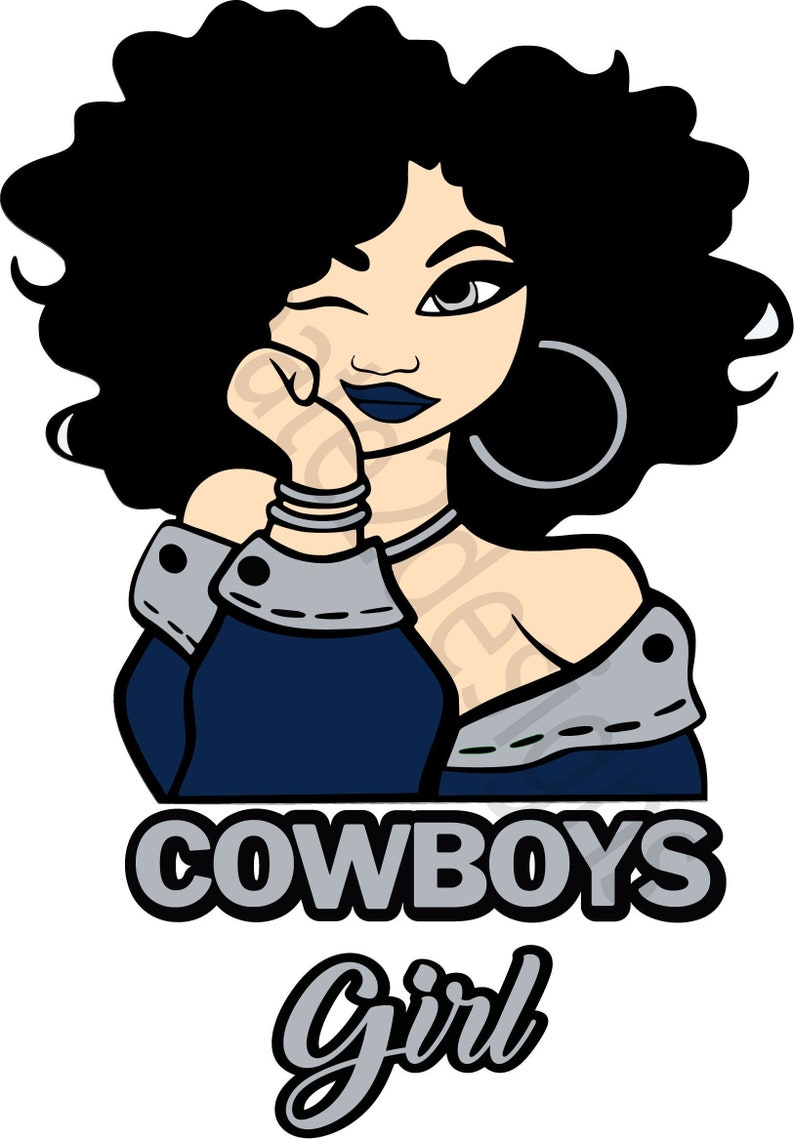 Cowboys Dallas SVG Download File PNG Girl - Etsy