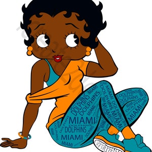 Dolphins Betty Boop SVG Digital Download File - Etsy