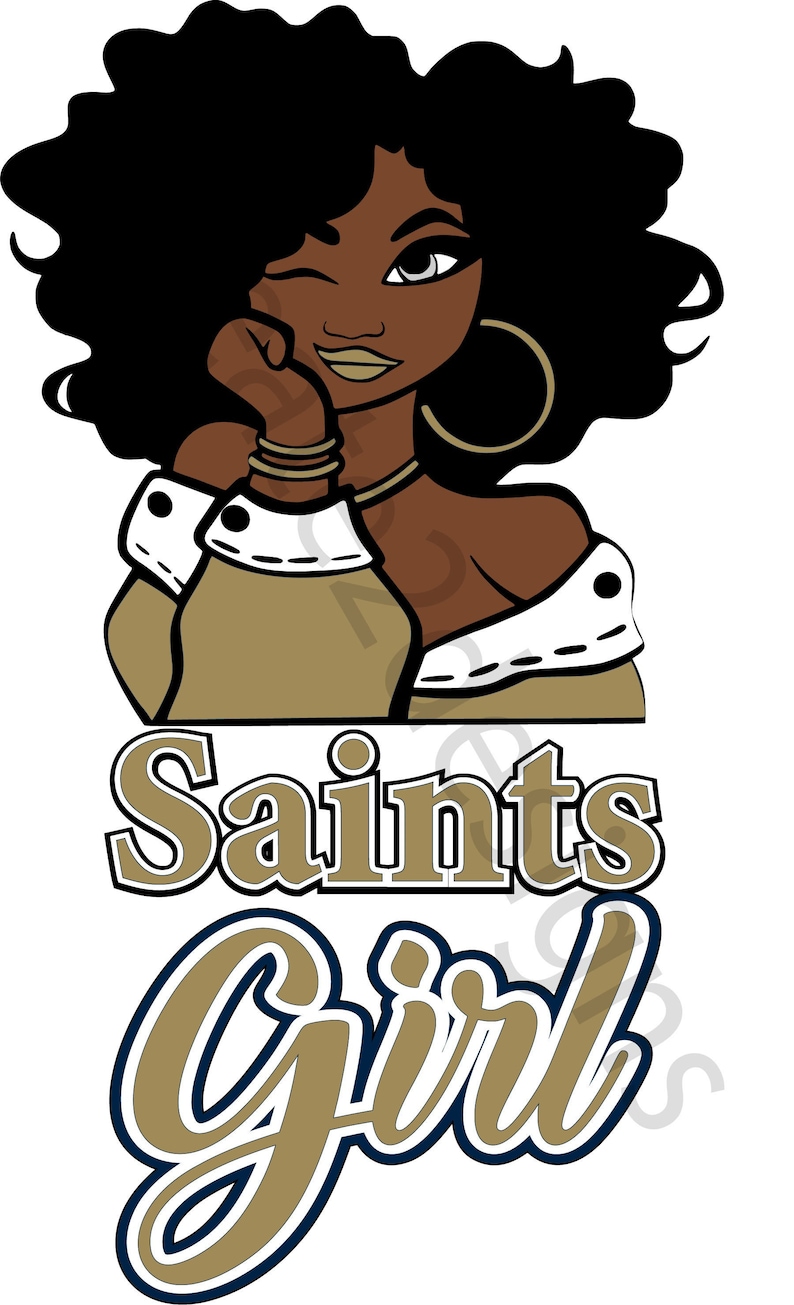Saints Girl SVG Downloadable Digital - Etsy