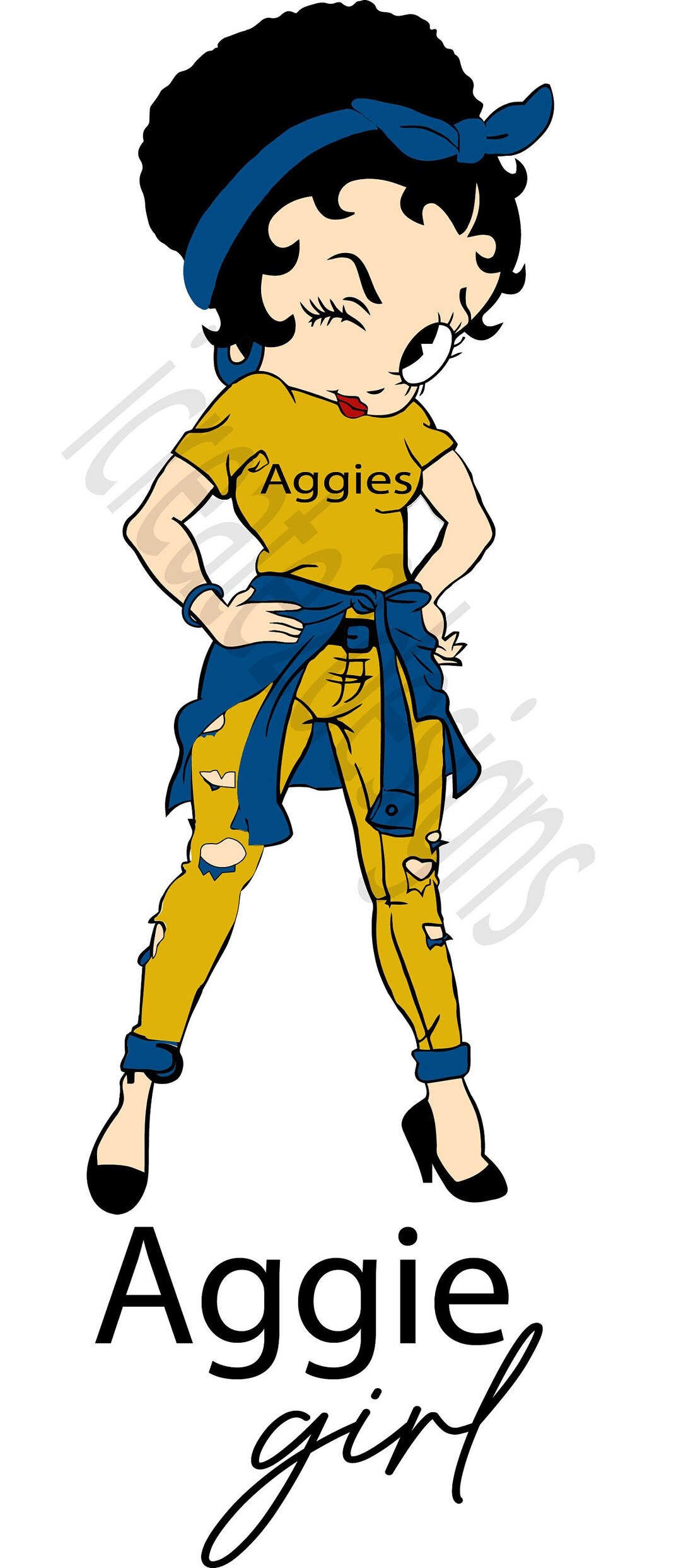 Aggie Texas Betty Boop Girl Downloadable SVG File - Etsy