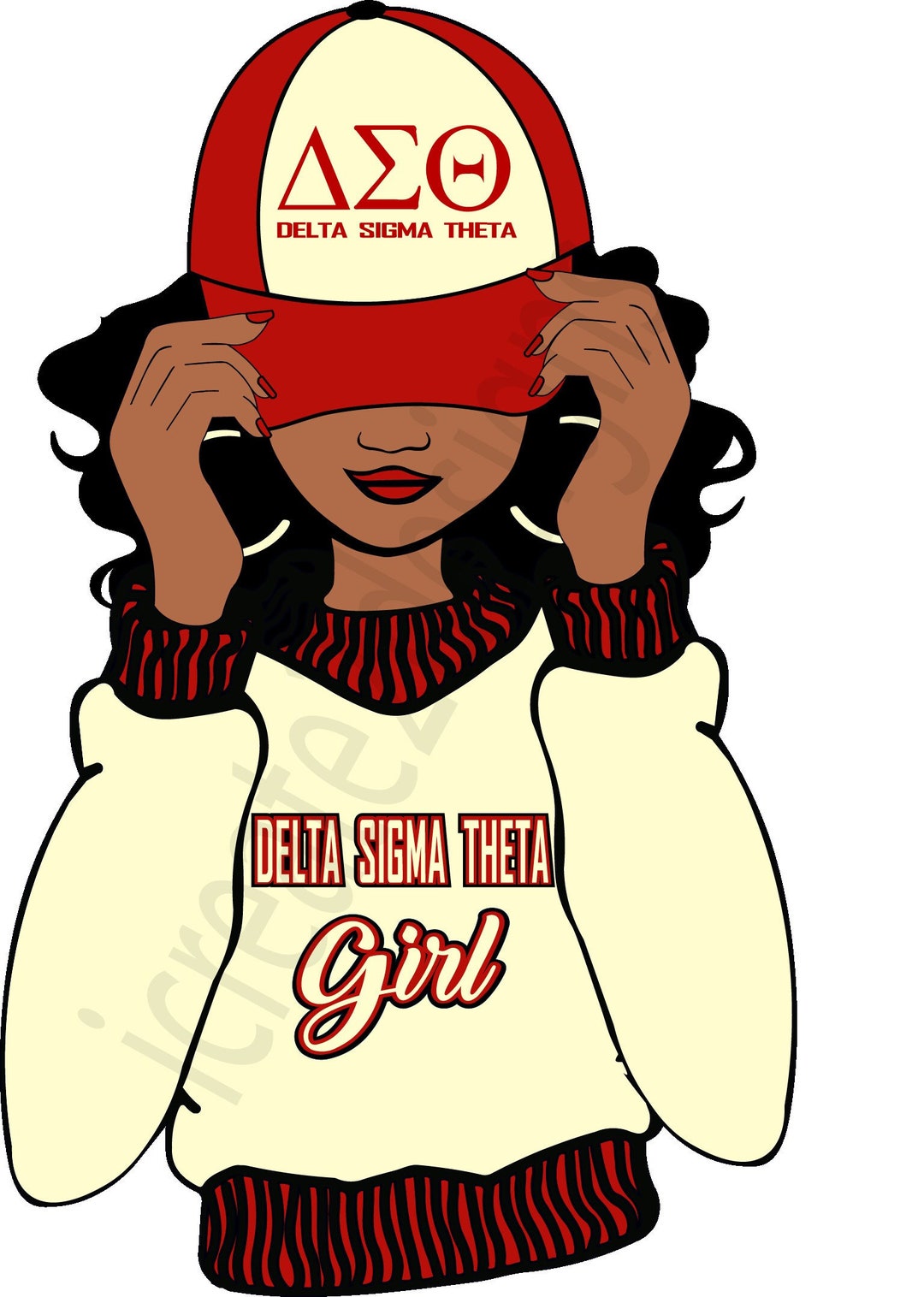 Digital Graphic Delta Sigma Theta Girl SVG Downloadable Design - Etsy