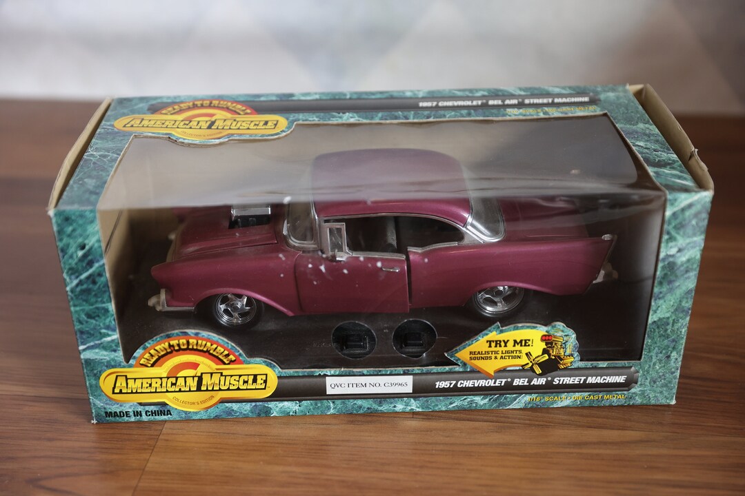 1957 Chevrolet Bel Air Street Machine, 1:18 Scale Diecast Car, in ...