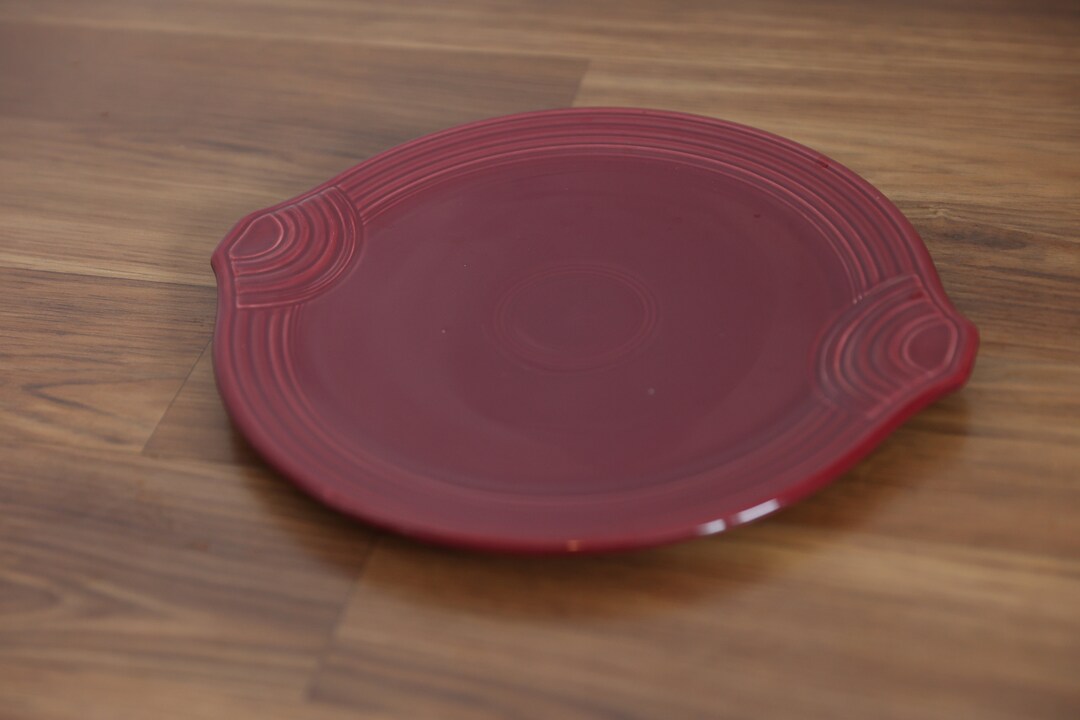 Cinnabar Large Round Serving Tray Platter, Fiestaware, Vintage ...