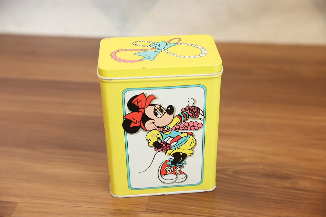 Vintage Disney Minnie Mouse Tin Can 6 1/2 Inches Tall, in Okay ...