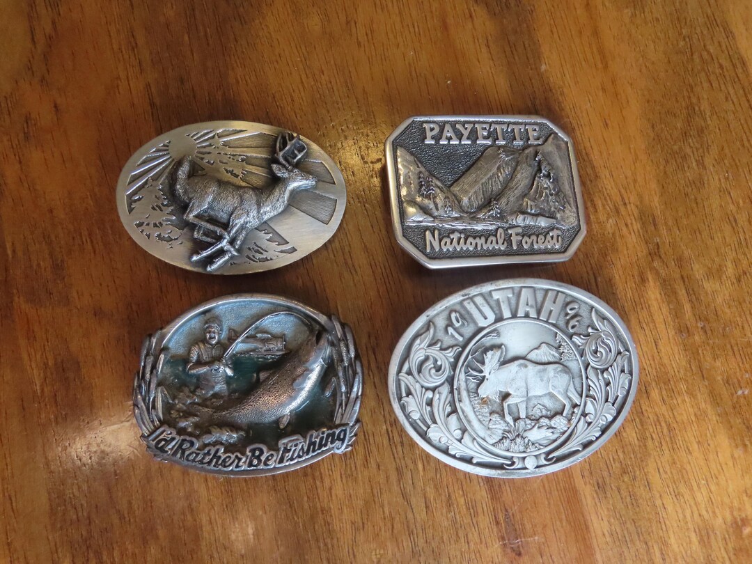Choose 1- Vintage Belt Buckles, Payette National Forest, I'd Rather Be ...