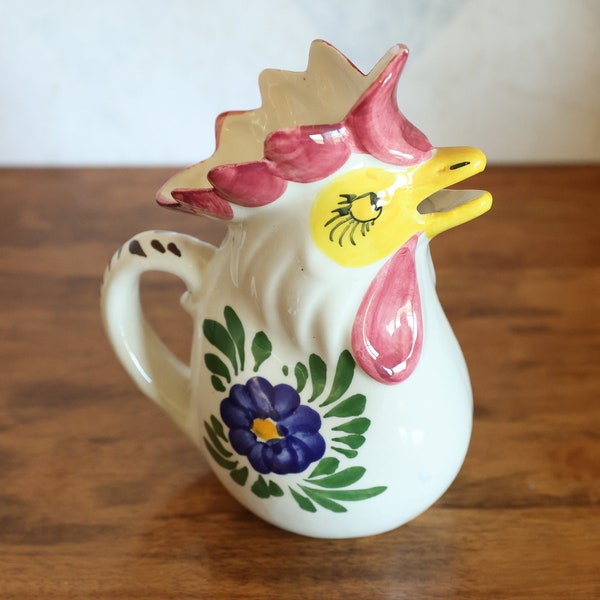 Italian Pottery Chicken Pitcher - Etsy