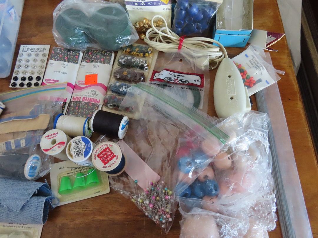 MISC LOT of Sewing Items, Sewing Needles, Electric Scissors, Printed ...