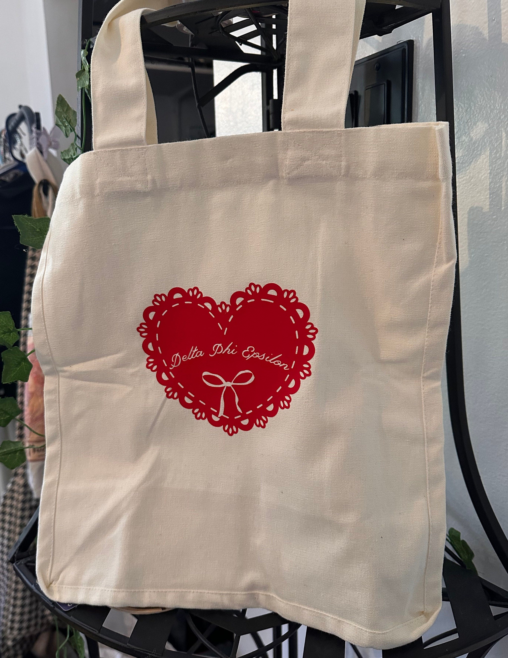 LDR Inspired Sorority Tote Bag Custom Trendy Sorority Bag, Bag, Custom College Tote Bag, Cherry ...