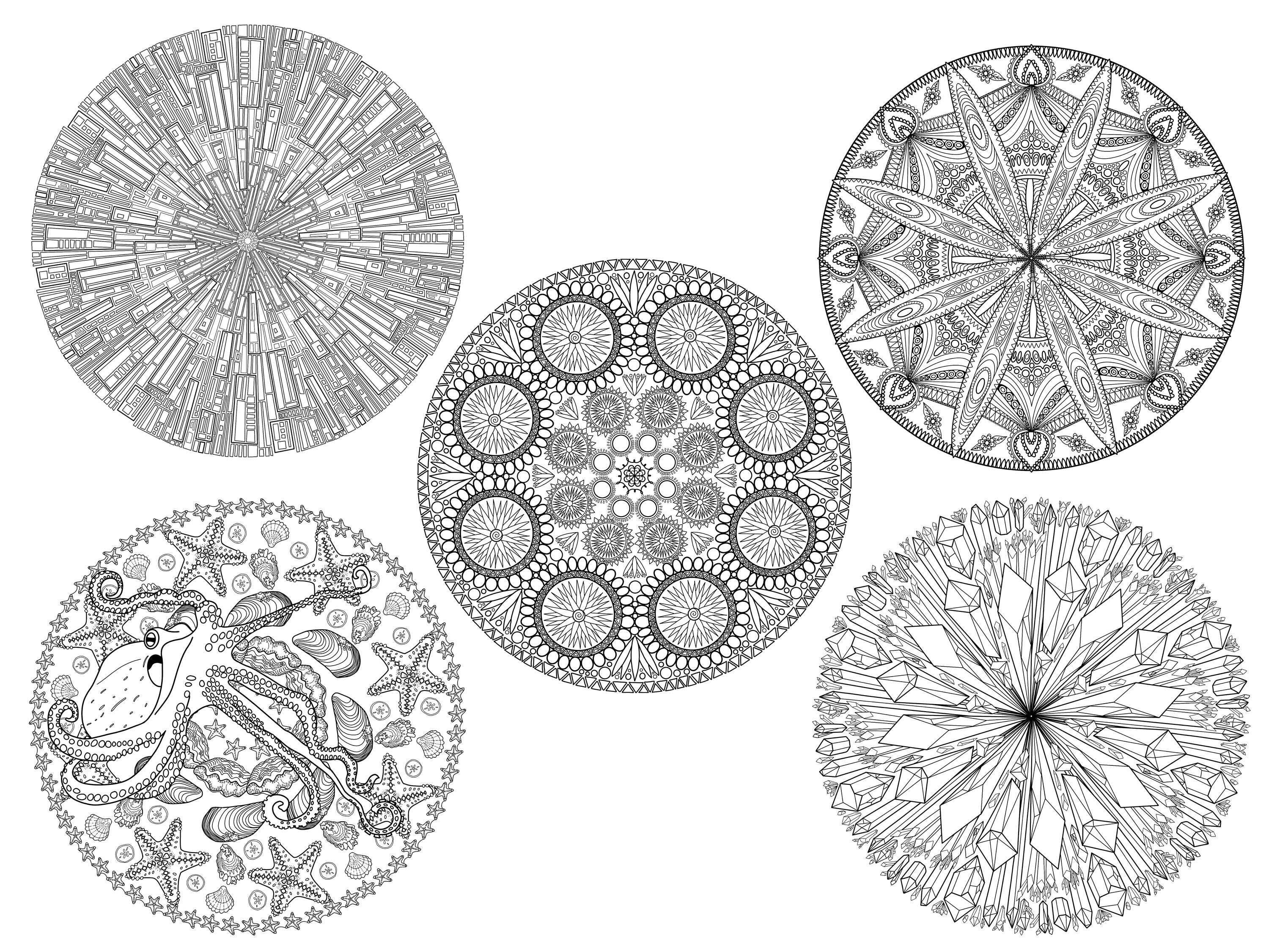 Printable 10 Amazing Mandalas Colouring Pages PDF Selection - Etsy