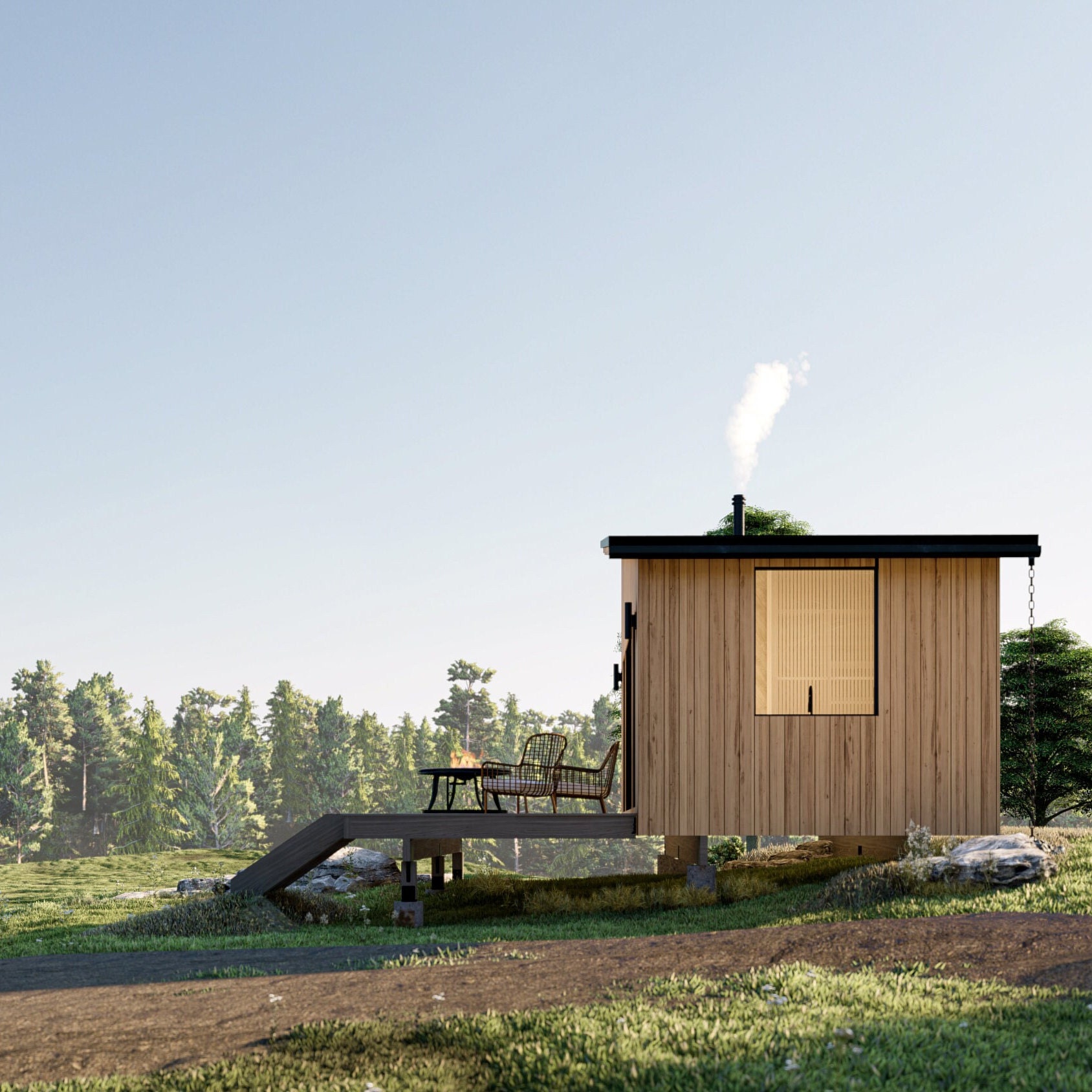 Tiny House Plans Modern Cabin Open Layout Architectural Floor Plans ...