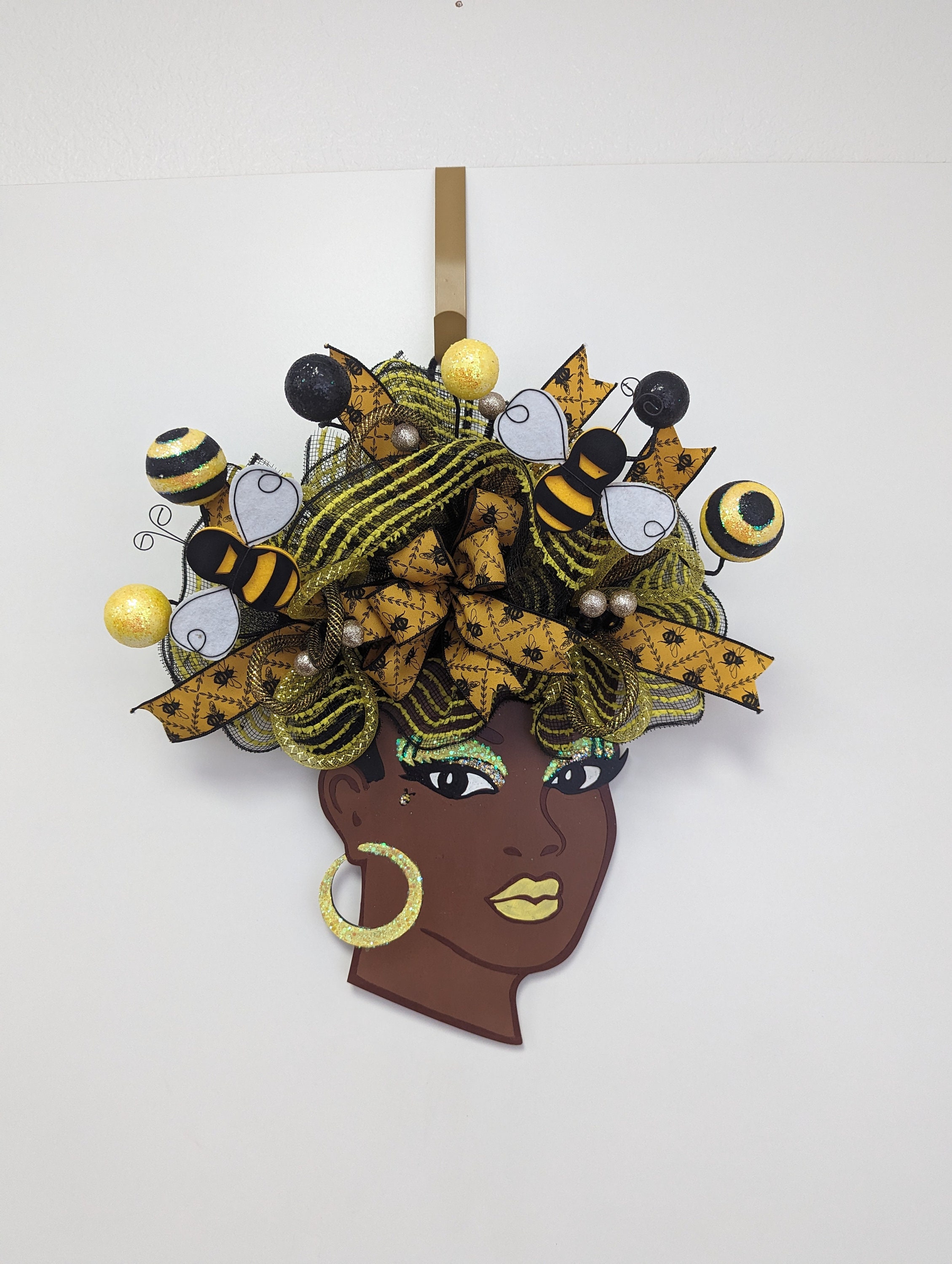 Queen Bee Diva Wreath, Spring Decorations, Gift for Her, Handmade ...