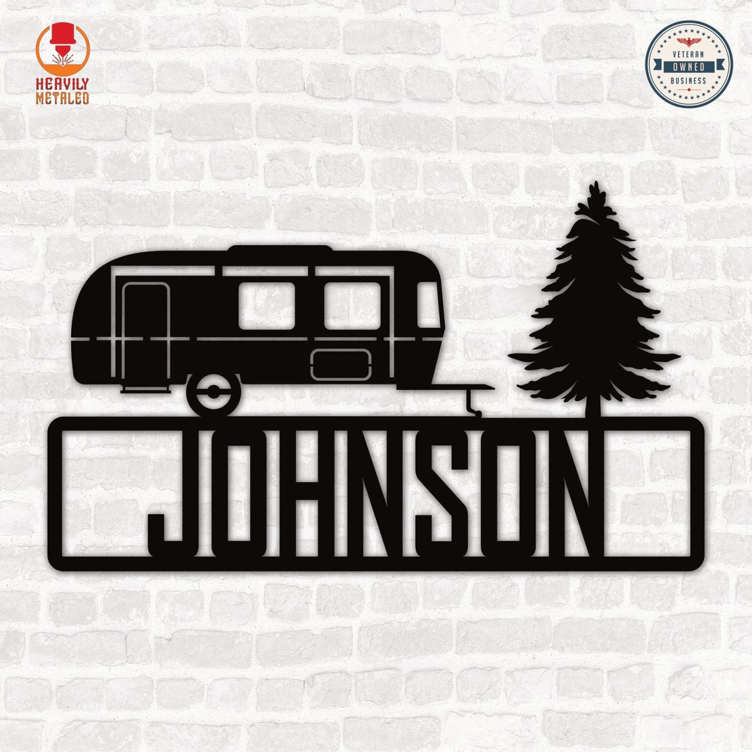 RV Camper Monogram Metal Wall Art - Etsy