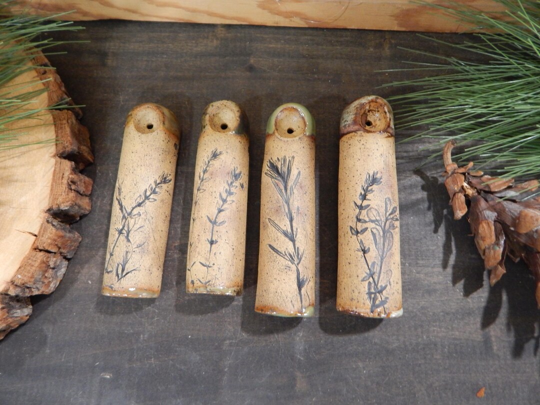 Handmade Ceramic Pottery Clay Smoking Pipe Tobacco Unique Botanical - Etsy