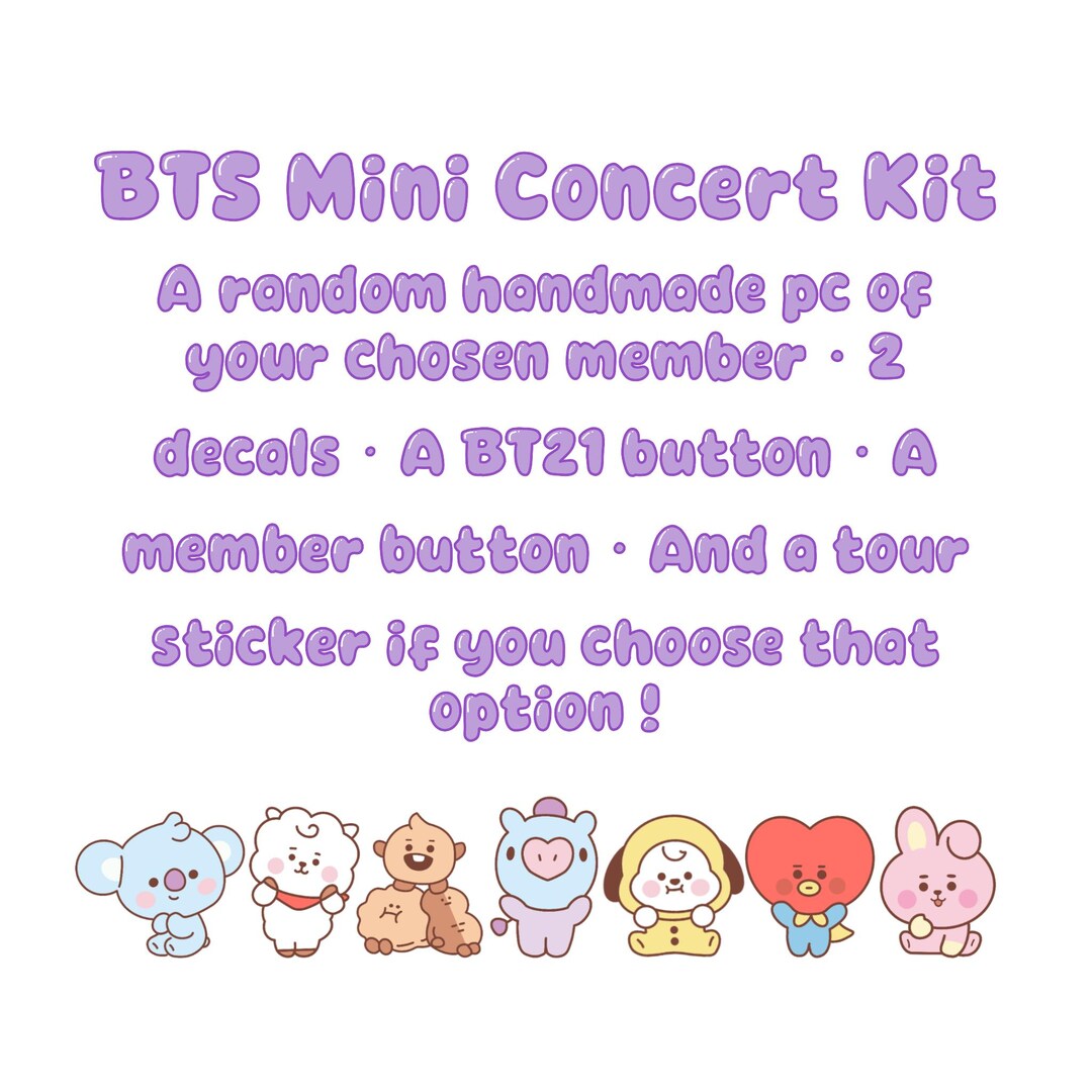 Mini Bts Concert Kit - Etsy