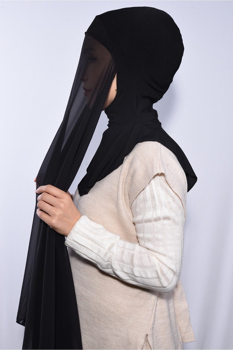 2 in 1 Chiffon Hijab - Etsy