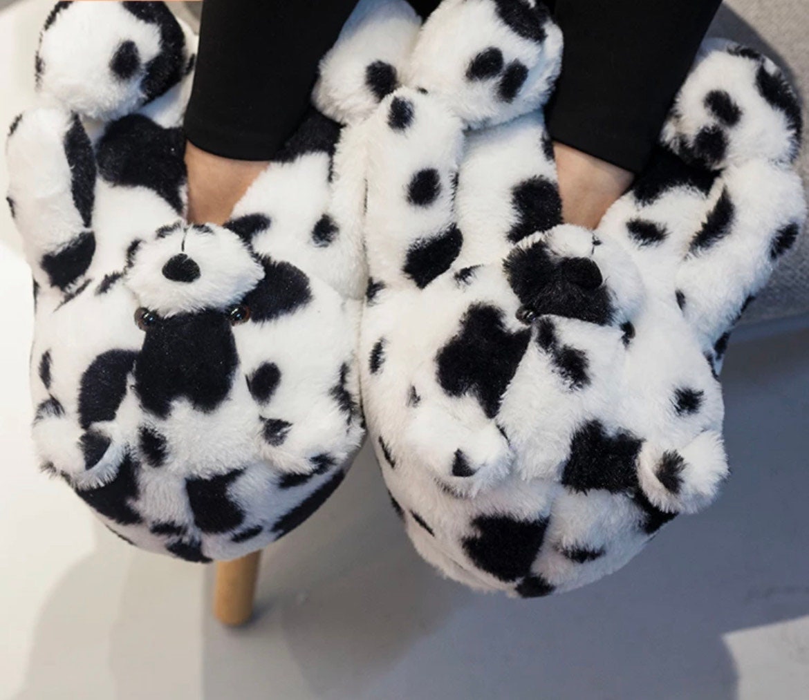Teddy Bear Slippers Fuzzy Teddy Plush Adult Slipper House Teddy Bear ...