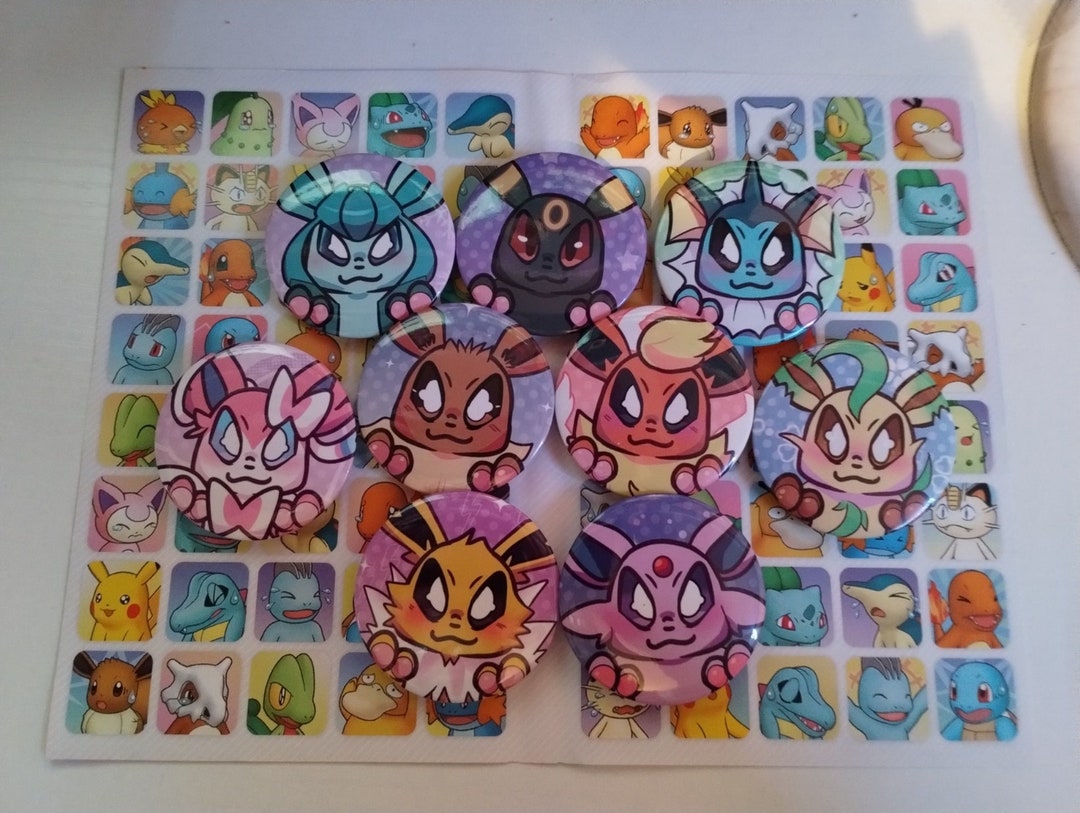 Pokemon Eeveelution Buttons | 44mm - Etsy