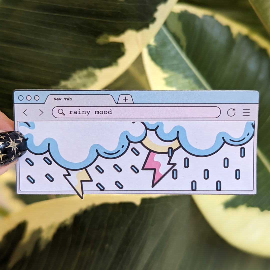Aesthetic Sticker | Rainy Mood Window | Laptop Sticker | Water Bottle ...