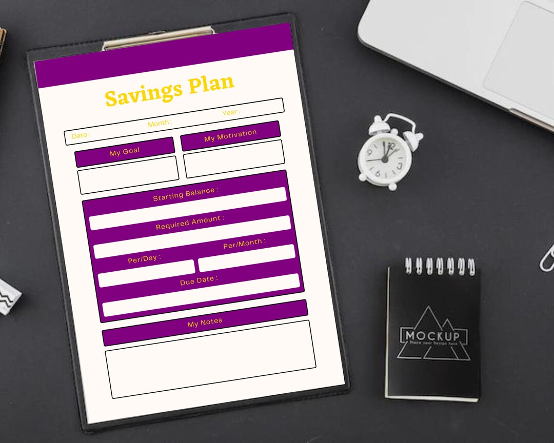 Saving Planner Budget Planner Templates, Financial Savings Tracker ...