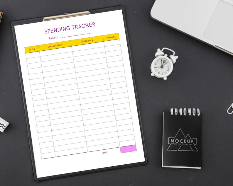 Printable Daily Spending Tracker, Fillable | Undated Daily Spending ...