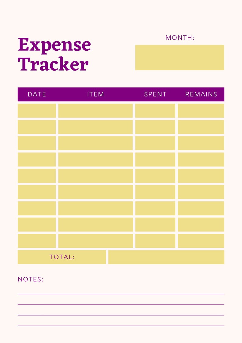 Expense Tracker Budget Planner Templates, Financial Savings Tracker ...