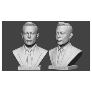 Elon Musk Bust Sculpture 3D Printed - Etsy