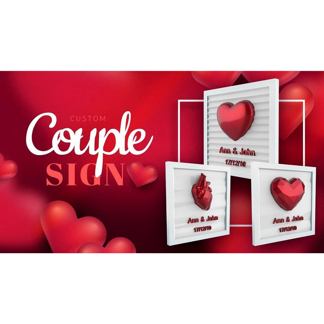 Custome Couple Love Sign Anniversary Gift Valentines Gift - Etsy
