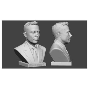 Elon Musk Bust Sculpture 3D Printed - Etsy