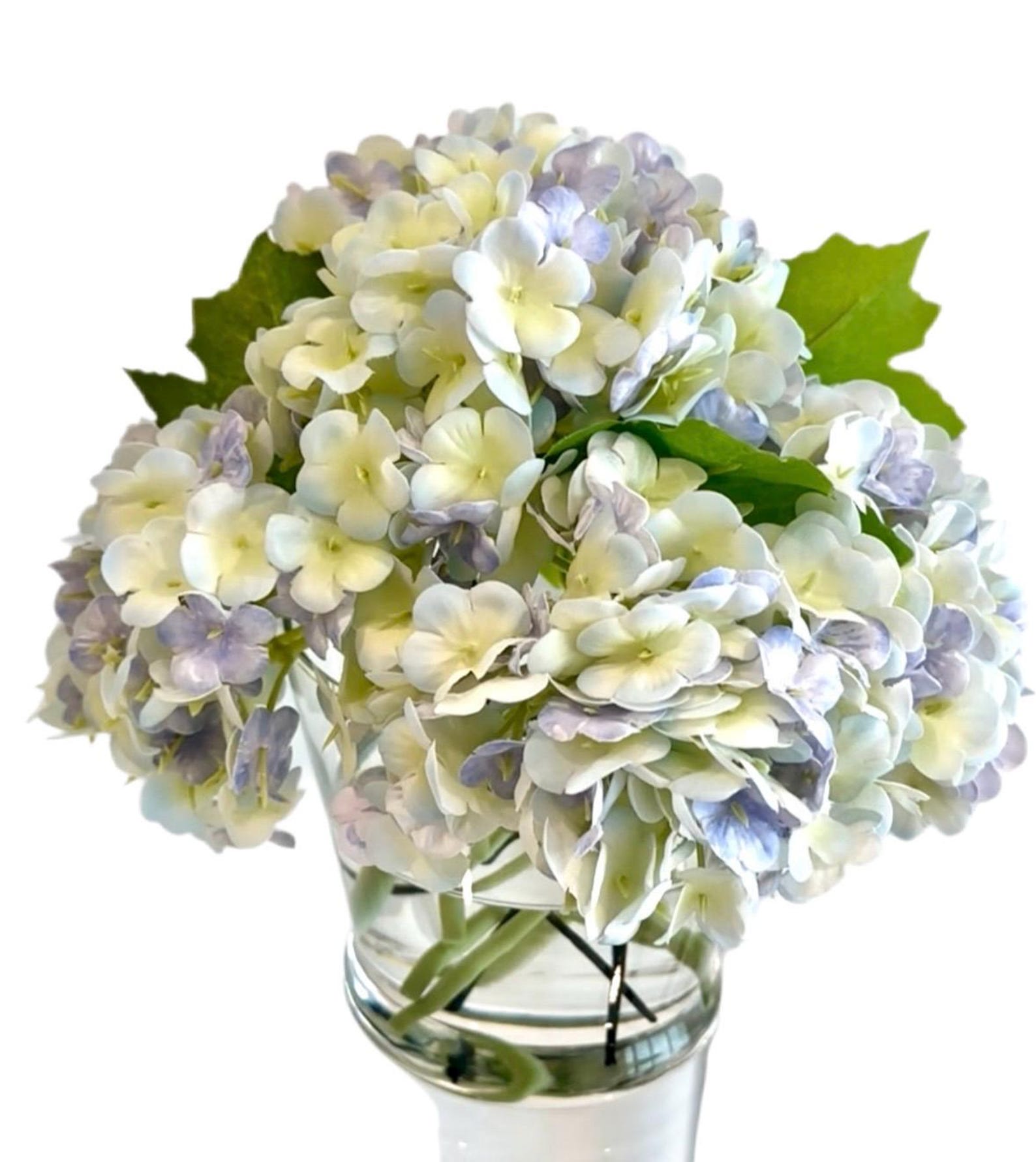 Real Touch White Hydrangea Arrangement: Faux Floral Centerpiece in ...