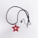 Lampwork Red Star Pendant Necklace on Leather Cord - Etsy