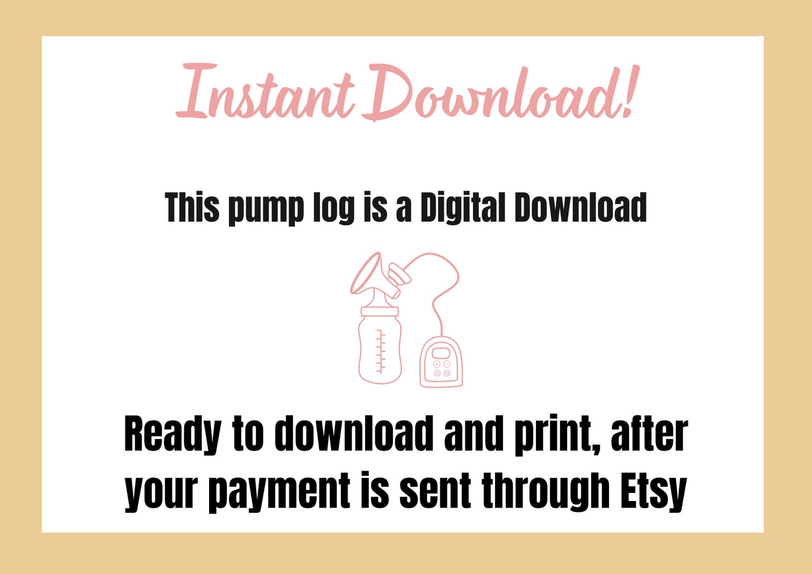Exclusive Pumping Log, Printable Log, Breast Milk Tracker, Pump Log ...