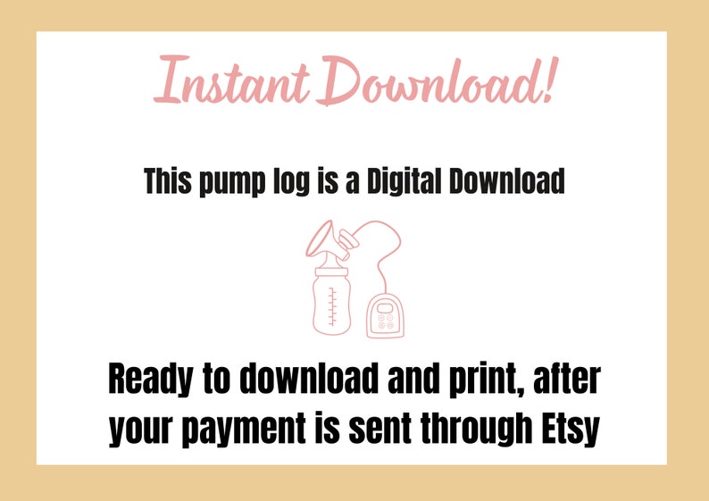 Exclusive Pumping Log, Printable Log, Breast Milk Tracker, Pump Log ...