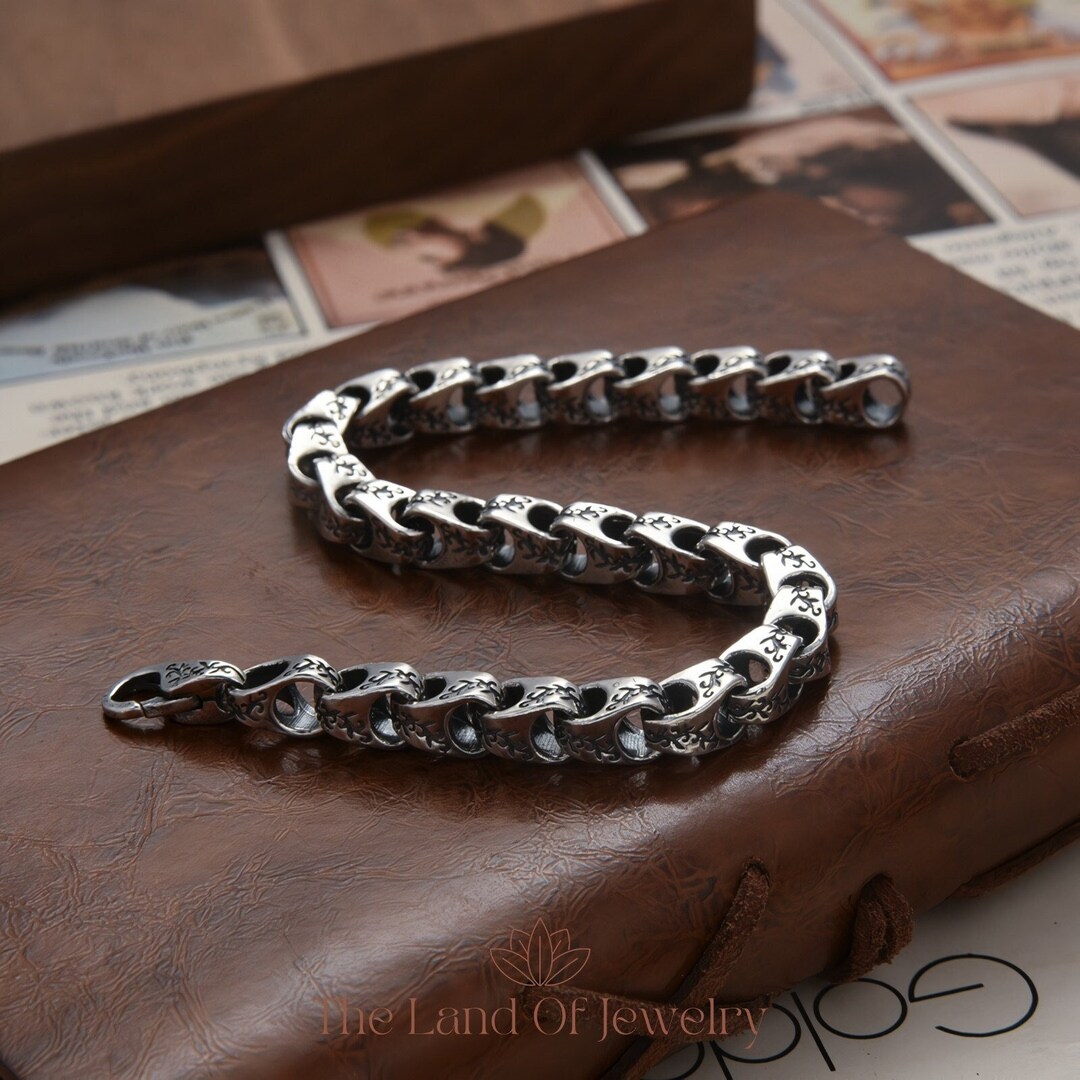 Mens Bracelet Silver, Boho & Hippie Cool 925 Handmade Unique Bracelet ...