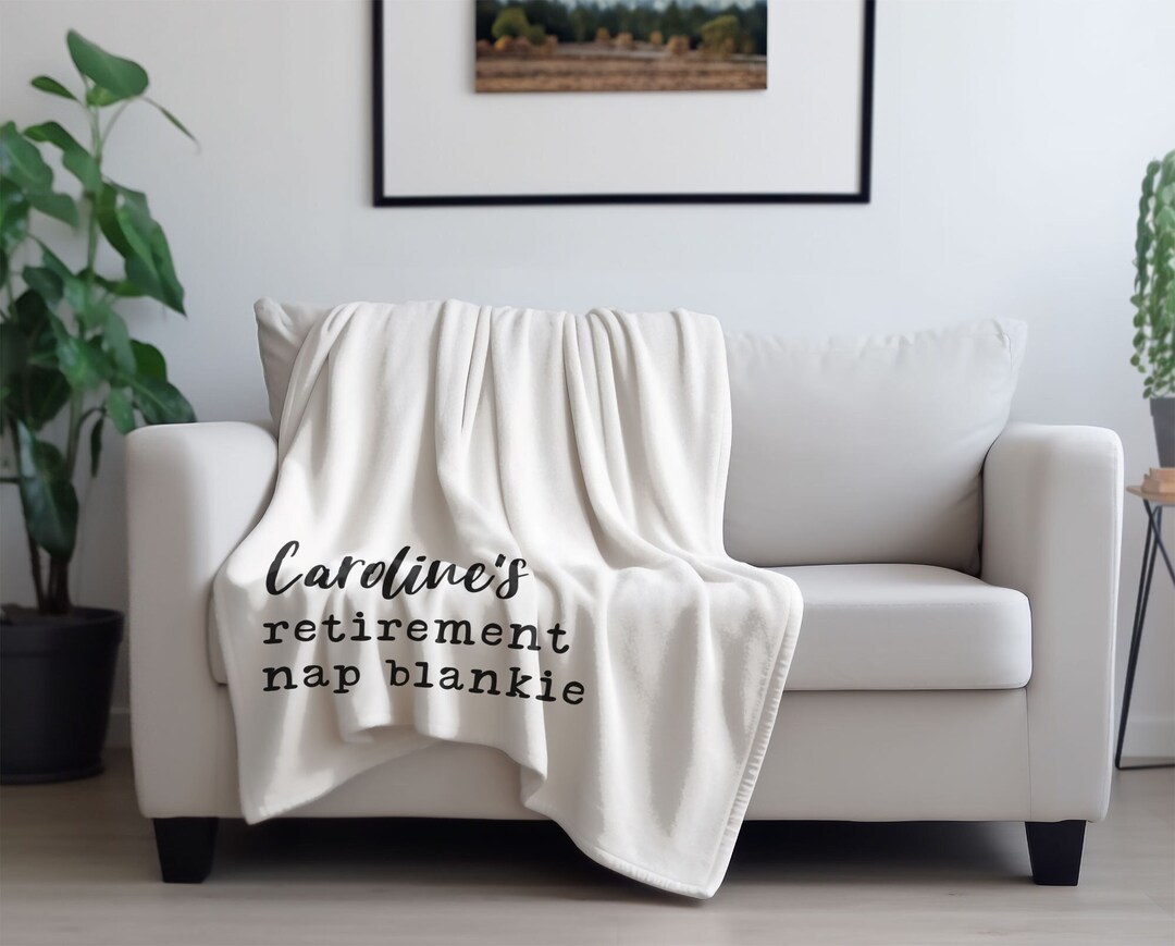 Custom Retirement Blanket for Woman. Retirement Nap Blankie ...