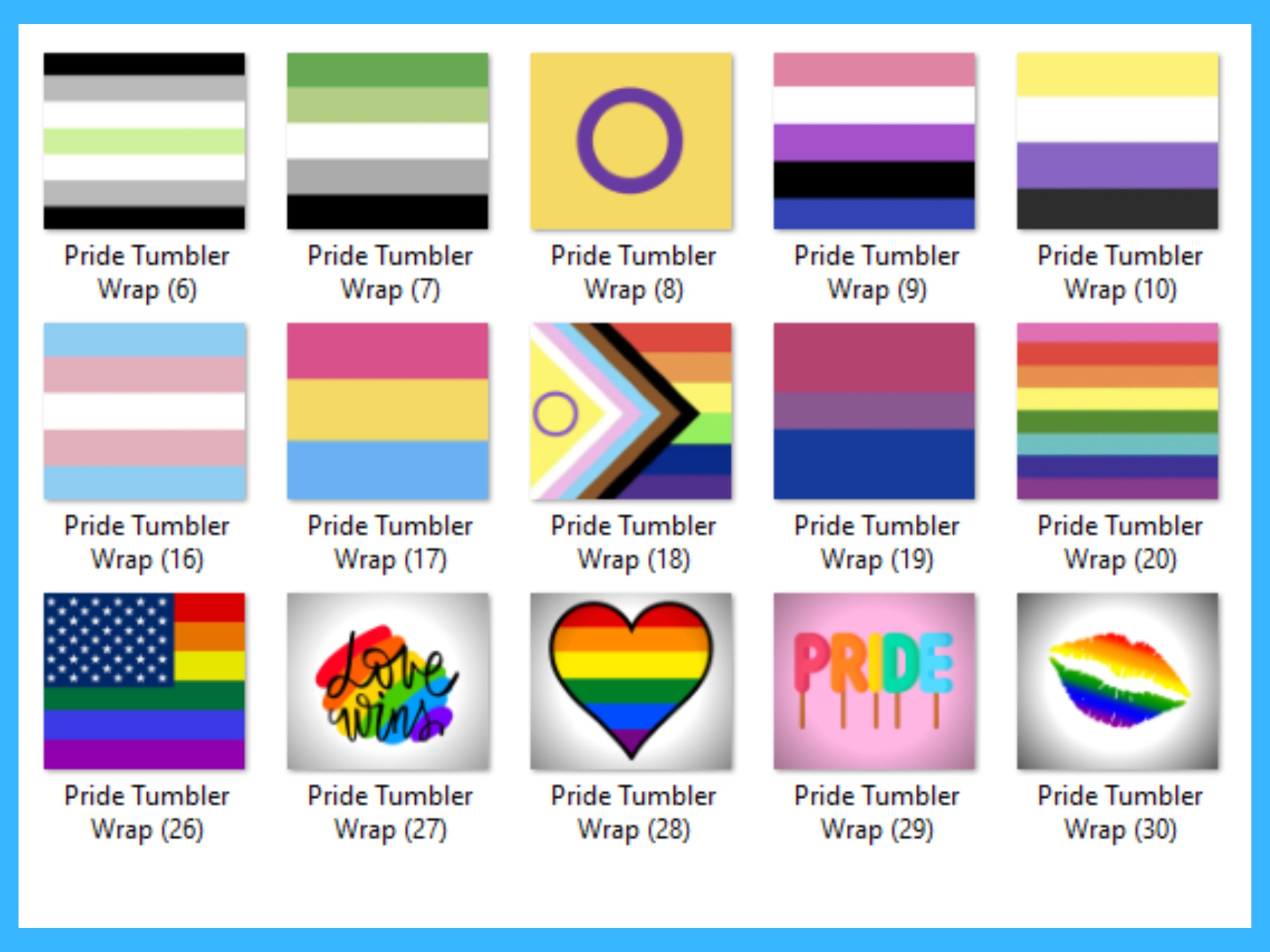 30 Pride Flag Tumbler Designs - Tumbler Wraps Pngs - PNG Files With ...