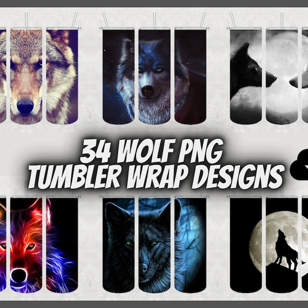 Sublimation Designs Downloads Wolf - Etsy
