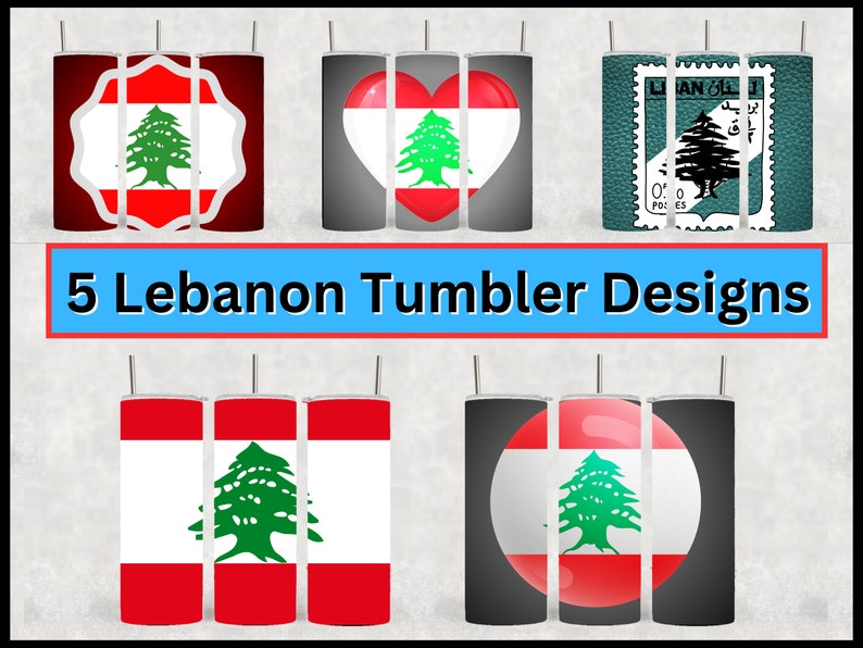 5 Lebanon Tumbler Designs - PNG Images for Sublimation Printing ...