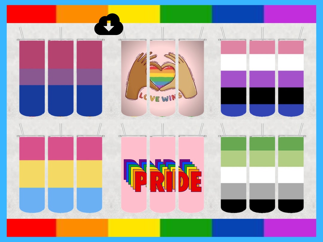 30 Pride Flag Tumbler Designs - Tumbler Wraps Pngs - PNG Files With ...