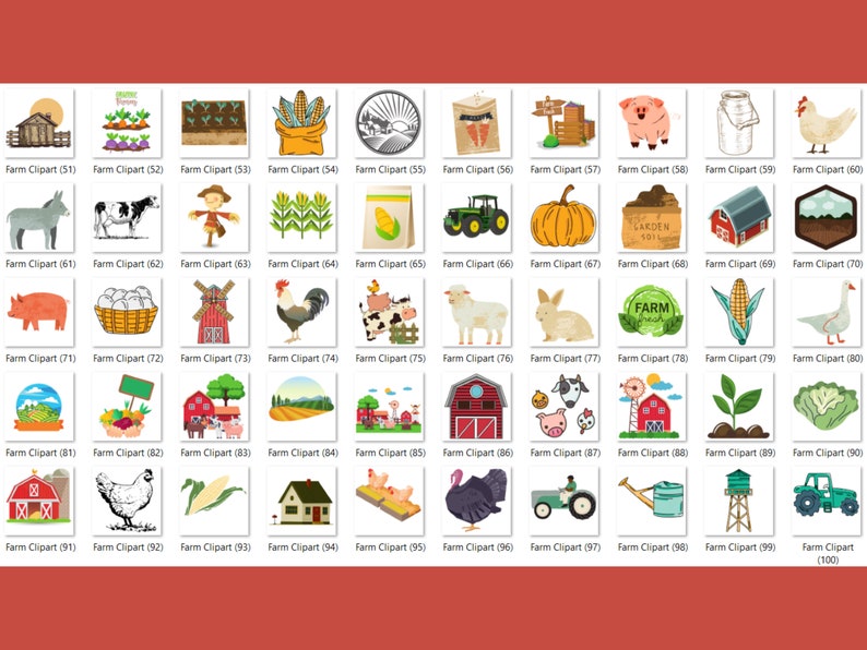 170 Farm Clipart Bundle PNG Images With Transparent Backgrounds Farming ...