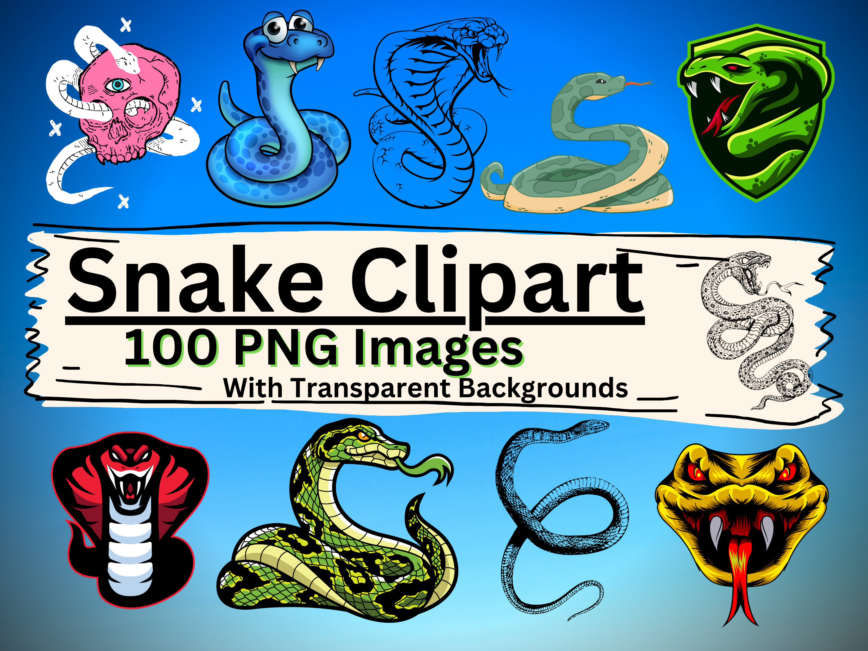 100 Snake Clipart PNG Images With Transparent Backgrounds Snakes ...