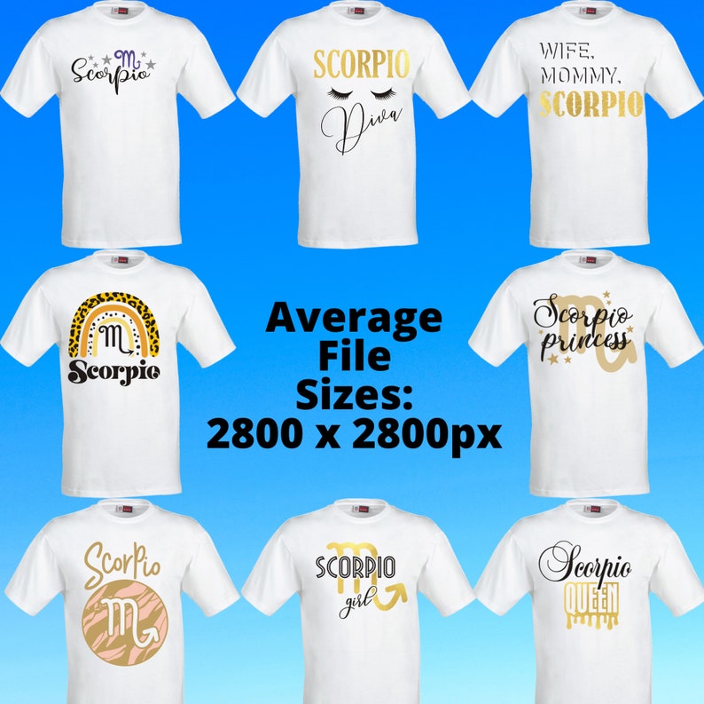 18 Scorpio T-shirt Designs PNG Designs With Transparent - Etsy